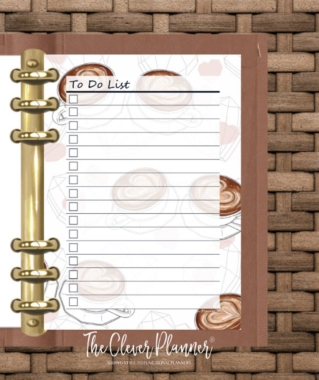 Printed to Do Cute Coffee Planner Pages for Your Agenda PM, MM, GM ...