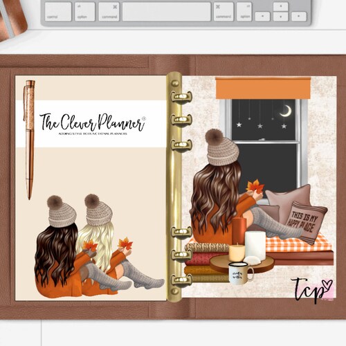 Fall Girl Planner Dashboard for Your Pm Mm Gm Agendas - Etsy