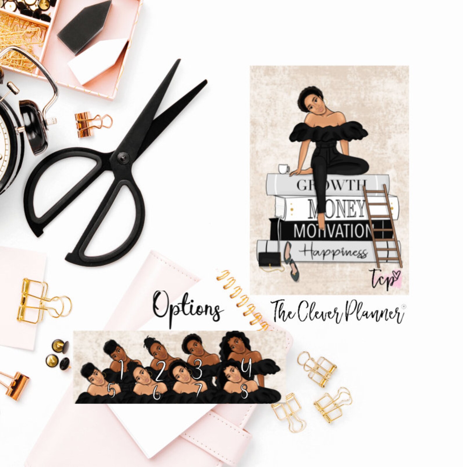 African American Planner Dashboard for Your Pm Mm Gm Agendas | Etsy