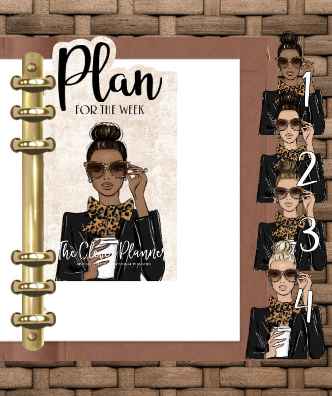 Leopard Print Planner Page Keeper Bookmark for or Your GM MM PM Agenda ...