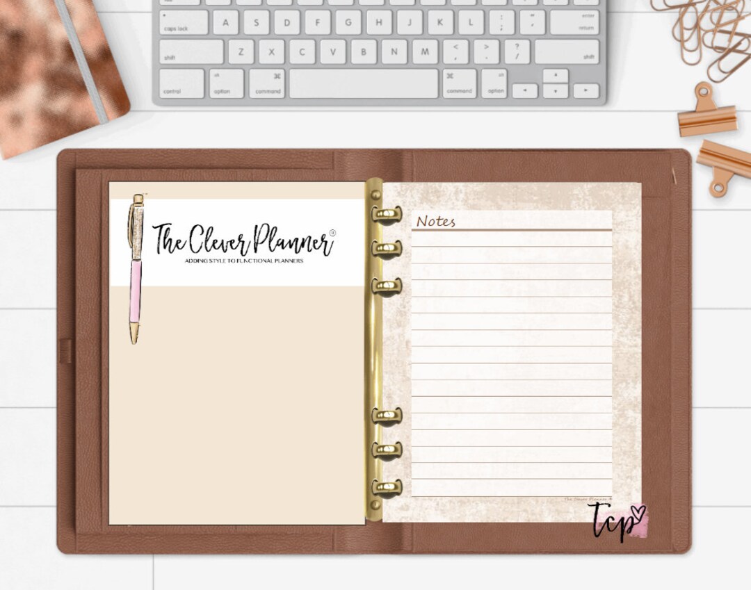 PRINTED Planner Notes Page Inserts for Your Pm Mm Gm Agenda, A5 Planner ...