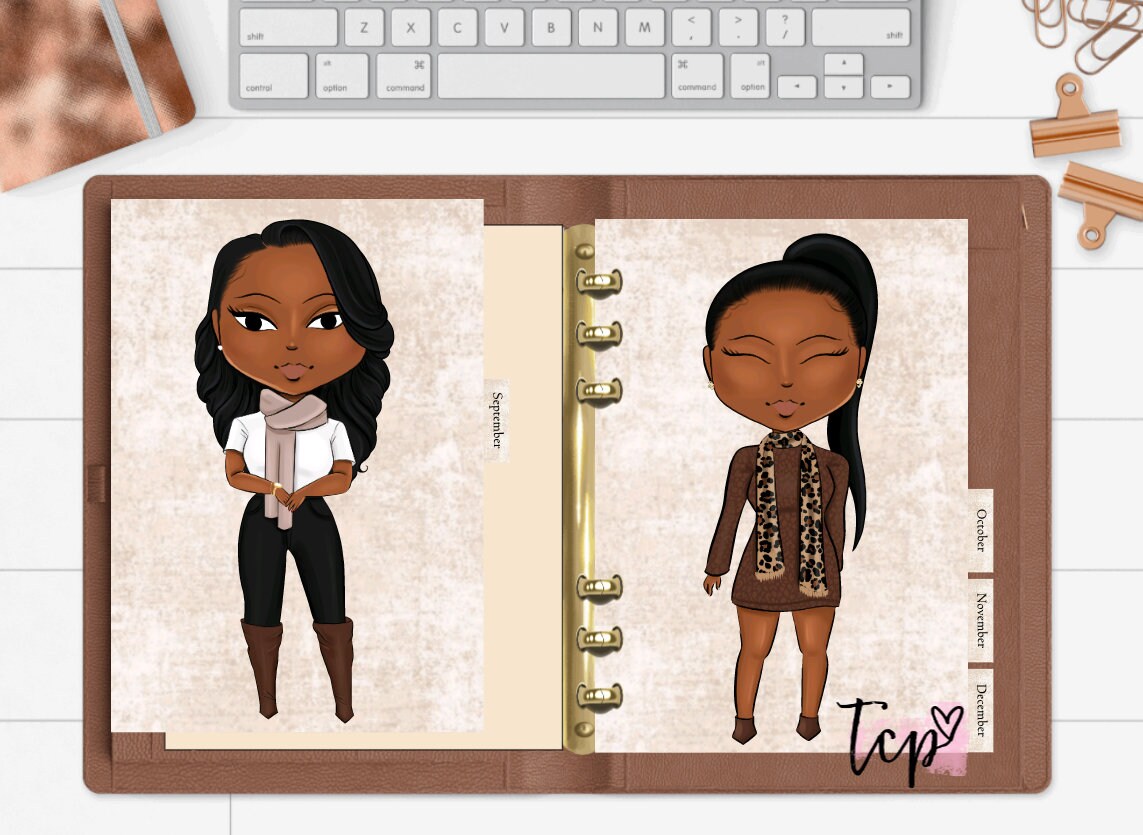 African American 12 Month Planner Tab Divider Set for Your Pm - Etsy