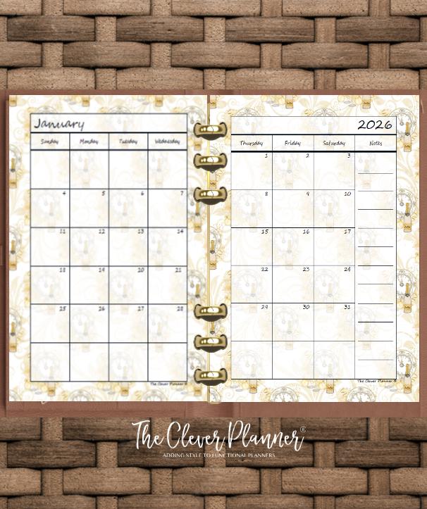 Monthly Calendar Printed Separated Month by Month Made for Planner ...
