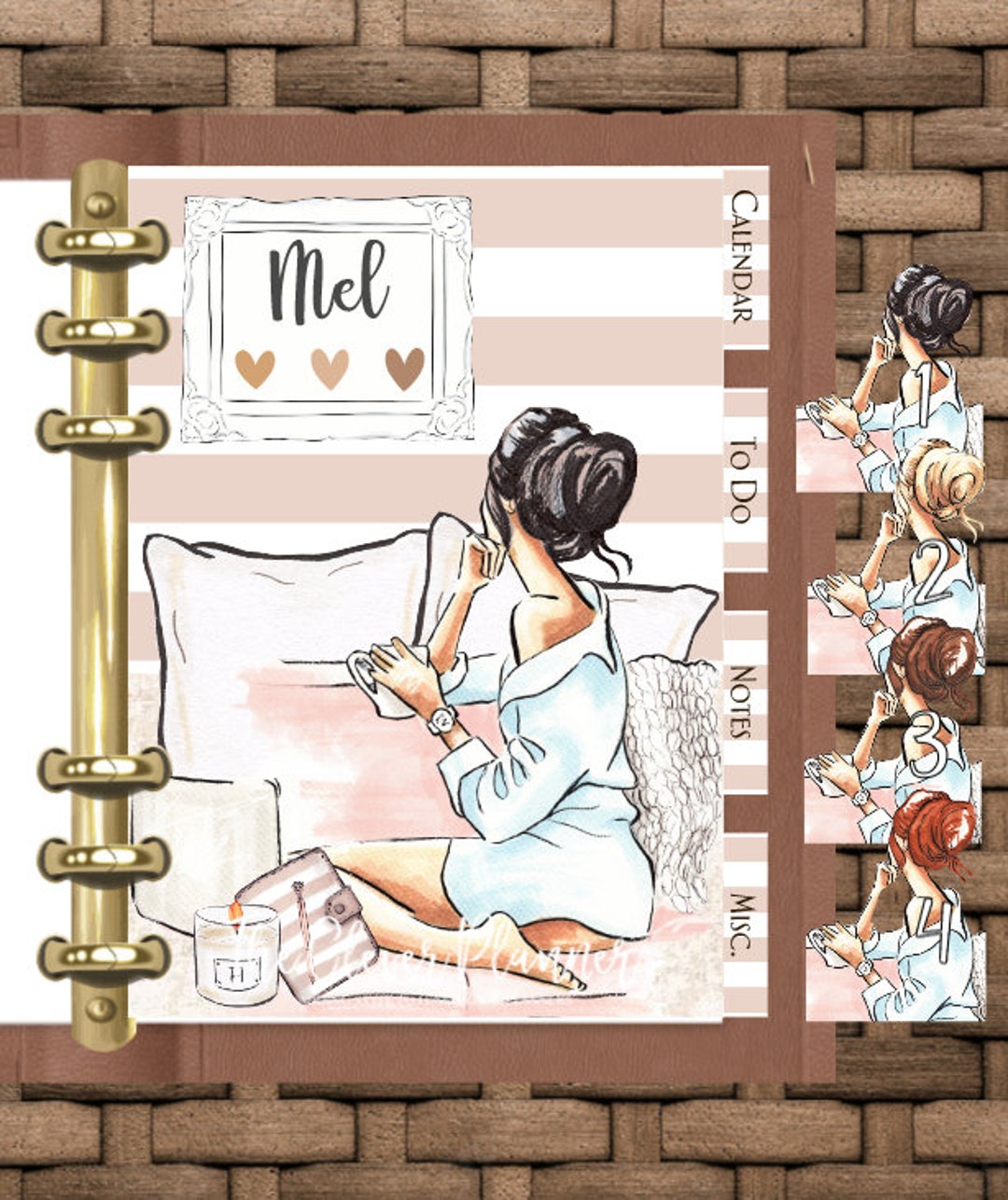 Planner Divider Tab Set and Page Keeper for Your Pm Mm Gm Agendas ...