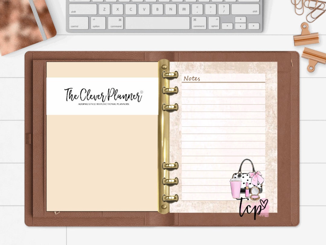 PRINTED Planner Notes Page Inserts for Your Pm Mm Gm Agenda, A5 Planner ...