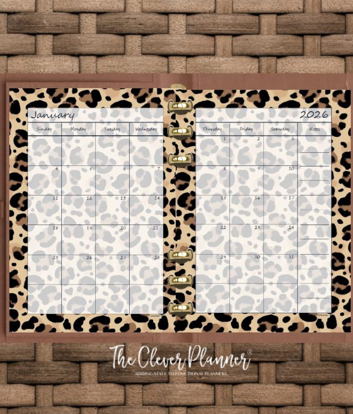 Monthly Calendar Printed Separated Month by Month Made for Planner ...