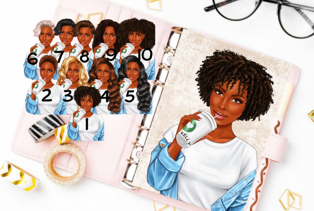 Coffee Girl Planner Dashboard for Your Pm Mm Gm Agendas, Personal ...
