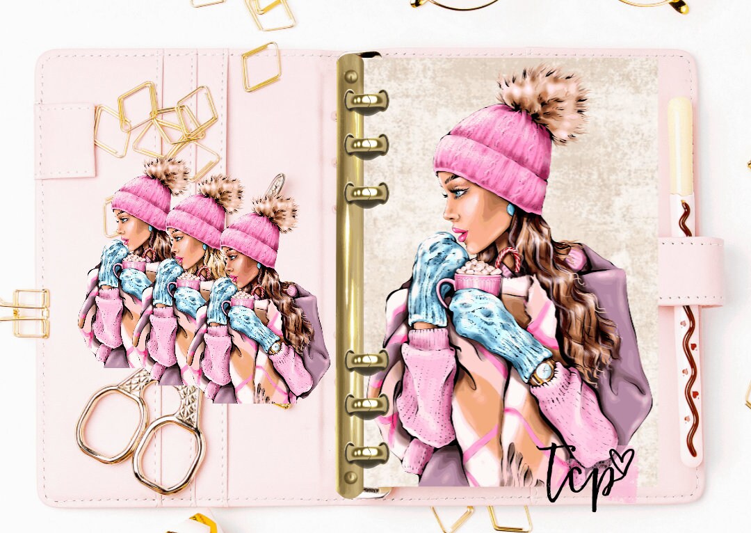 Pink Winter Girls Planner Dashboard for Your Pm Mm Gm Agendas, Personal ...