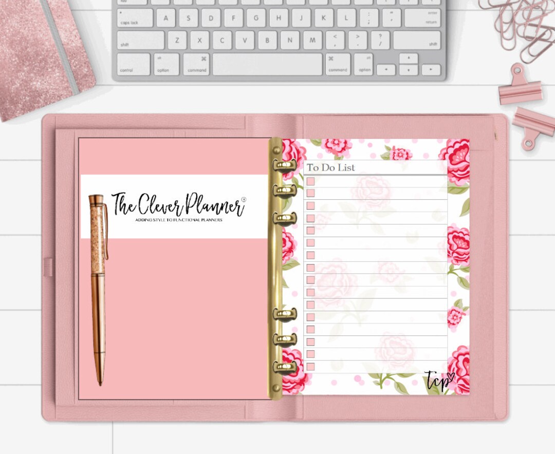 Pink Rose Printed to Do Planner Pages for Your Agenda MM GM, Agenda ...