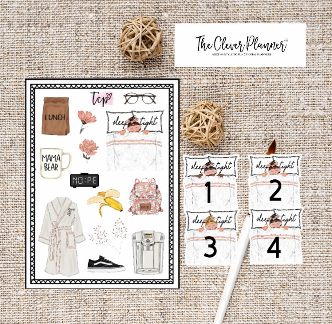 Deco Sticker Sheet | Mom Life Planner Stickers - Large Deco Sheet ...