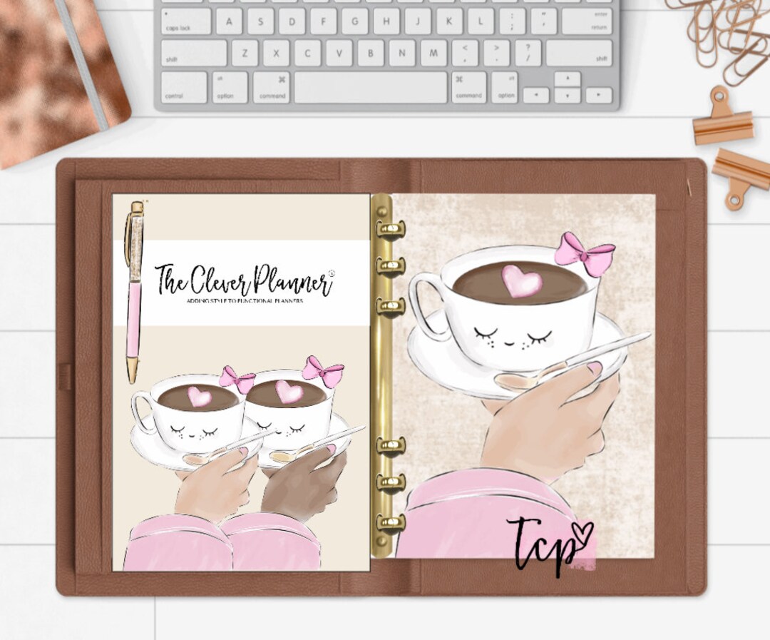 Coffee Tea Planner Dashboard for Your Pm Mm Gm Agendas, Personal ...