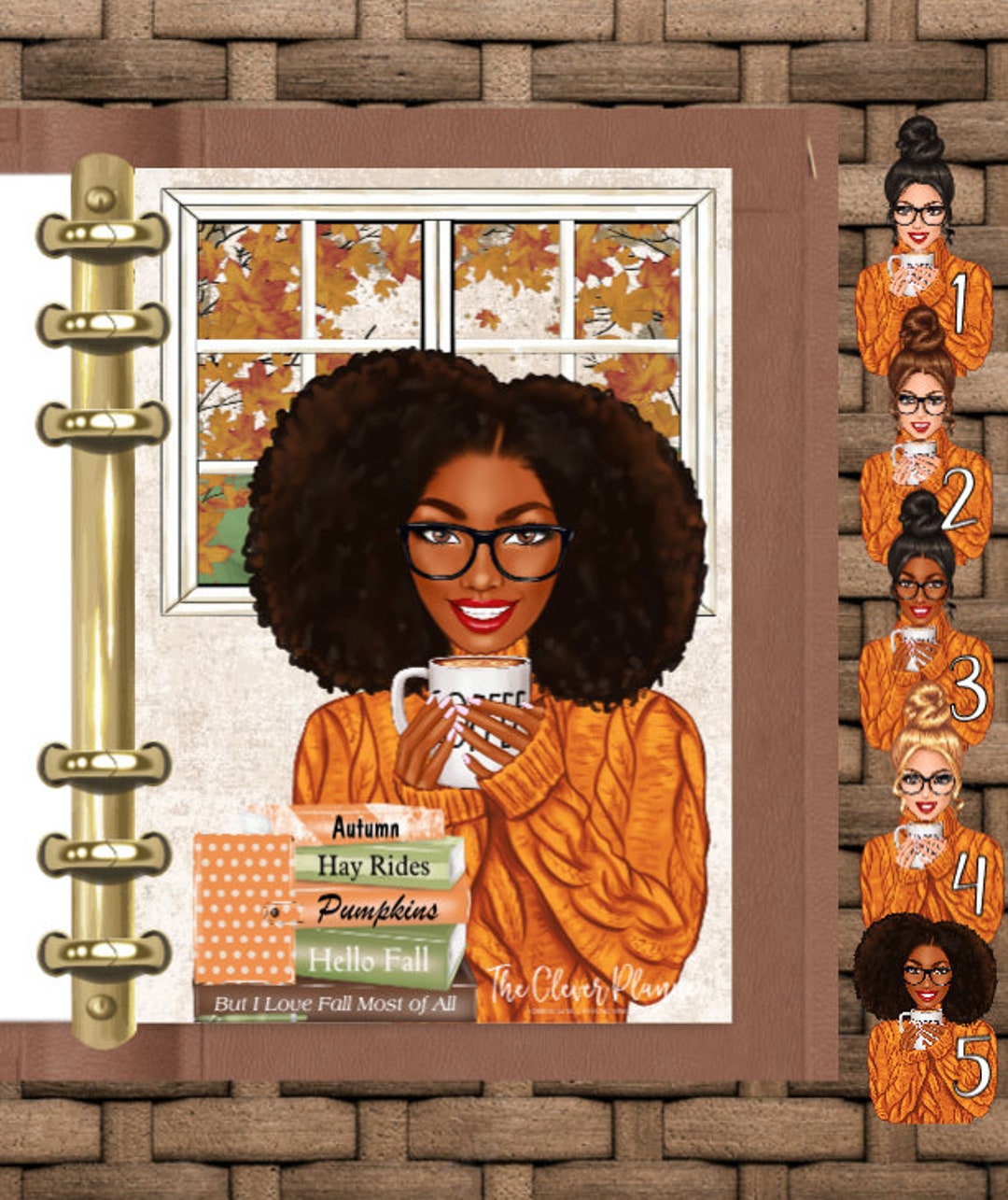 Fall Girl Planner Dashboard for Your Pm Mm Gm Agendas, Personal ...