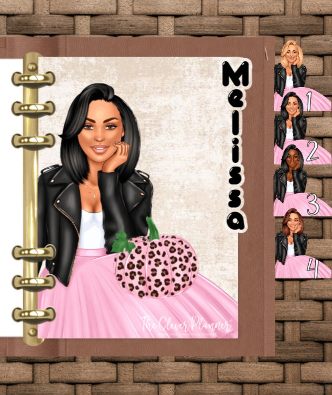 Pink Fall Girl Planner Dashboard for Your Pm Mm Gm Agendas, Personal ...