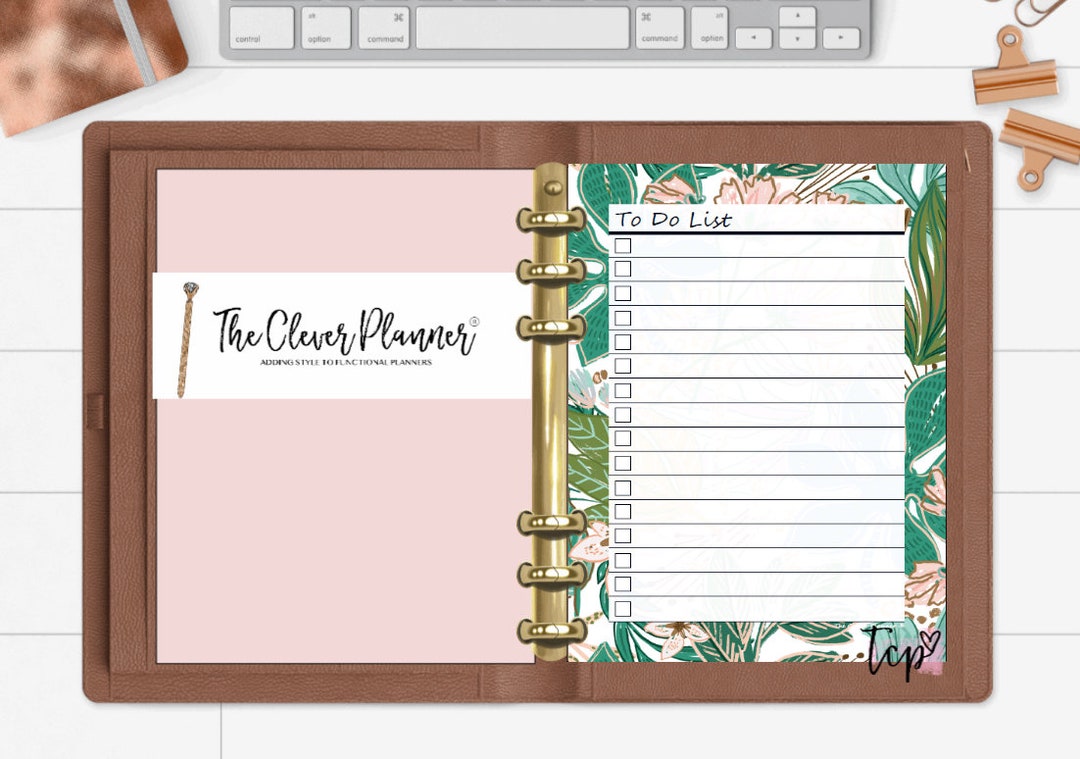 Printed Floral to Do Planner Pages for Your Pm Mm Gm Agendas, Personal ...