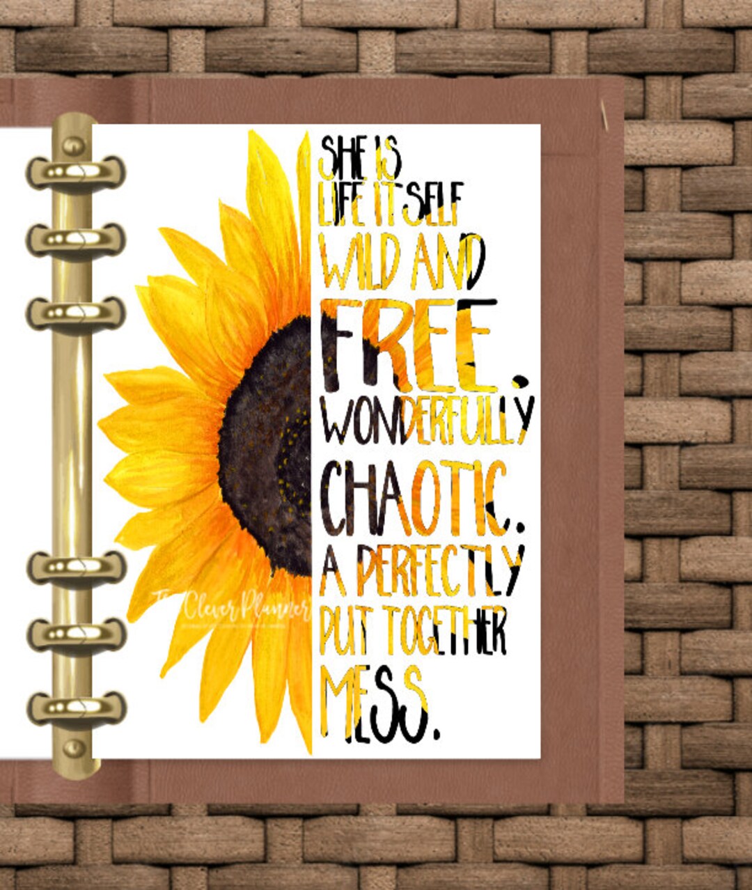Sunflower Planner Dashboard for Your Pm Mm Gm Agendas, Personal ...