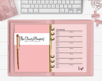 PRINTED Contacts Address Planner Inserts for Your Pm Mm Gm | Etsy