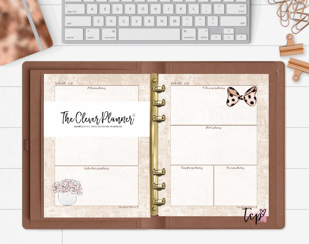 Cheetah Printed Undated Weekly Calendar for Your Pm Mm Gm - Etsy