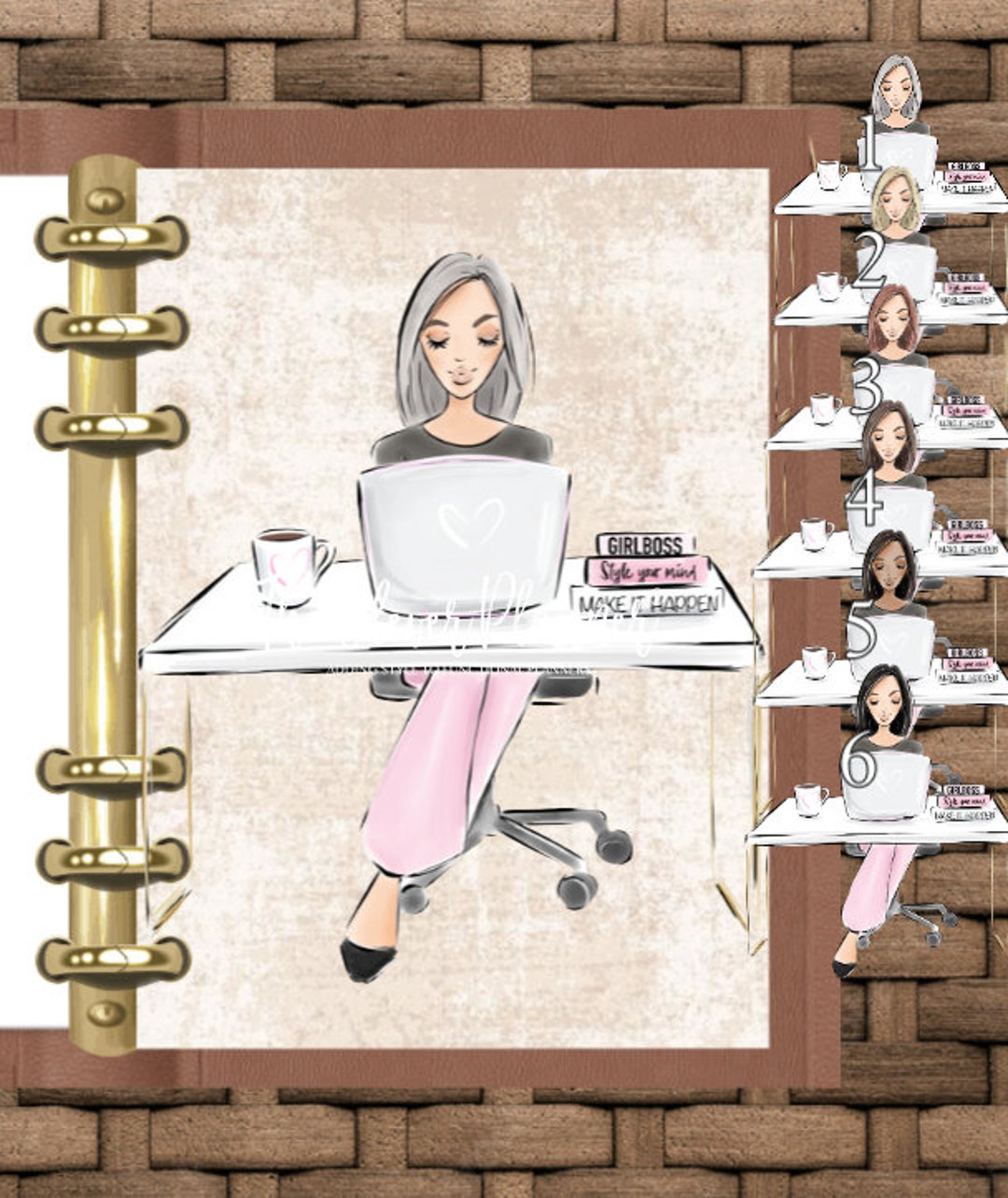 Planner Dashboard for Your Pm Mm Gm Agendas, Personal Planners, Pink ...