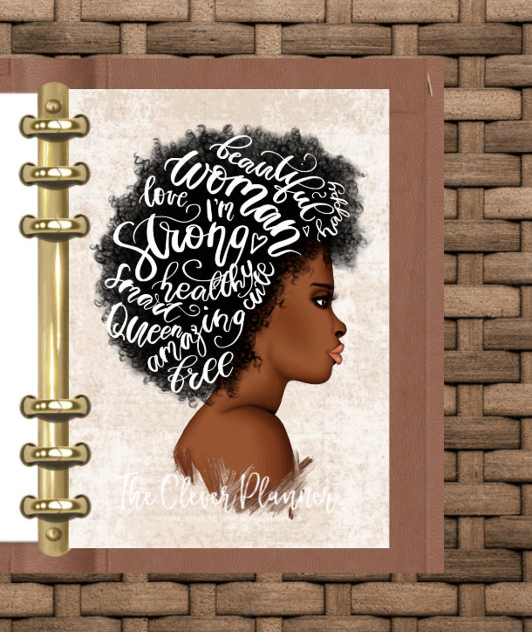 African American Girl Boss Planner Dashboard for Your Pm Mm Gm Agendas ...