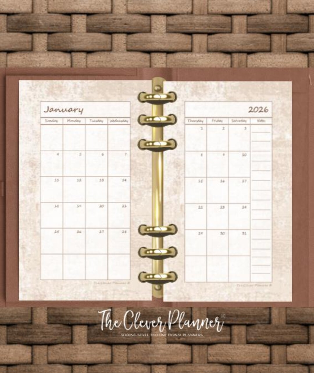 Monthly Calendar Printed Separation for Dividers for Planner Dividers ...