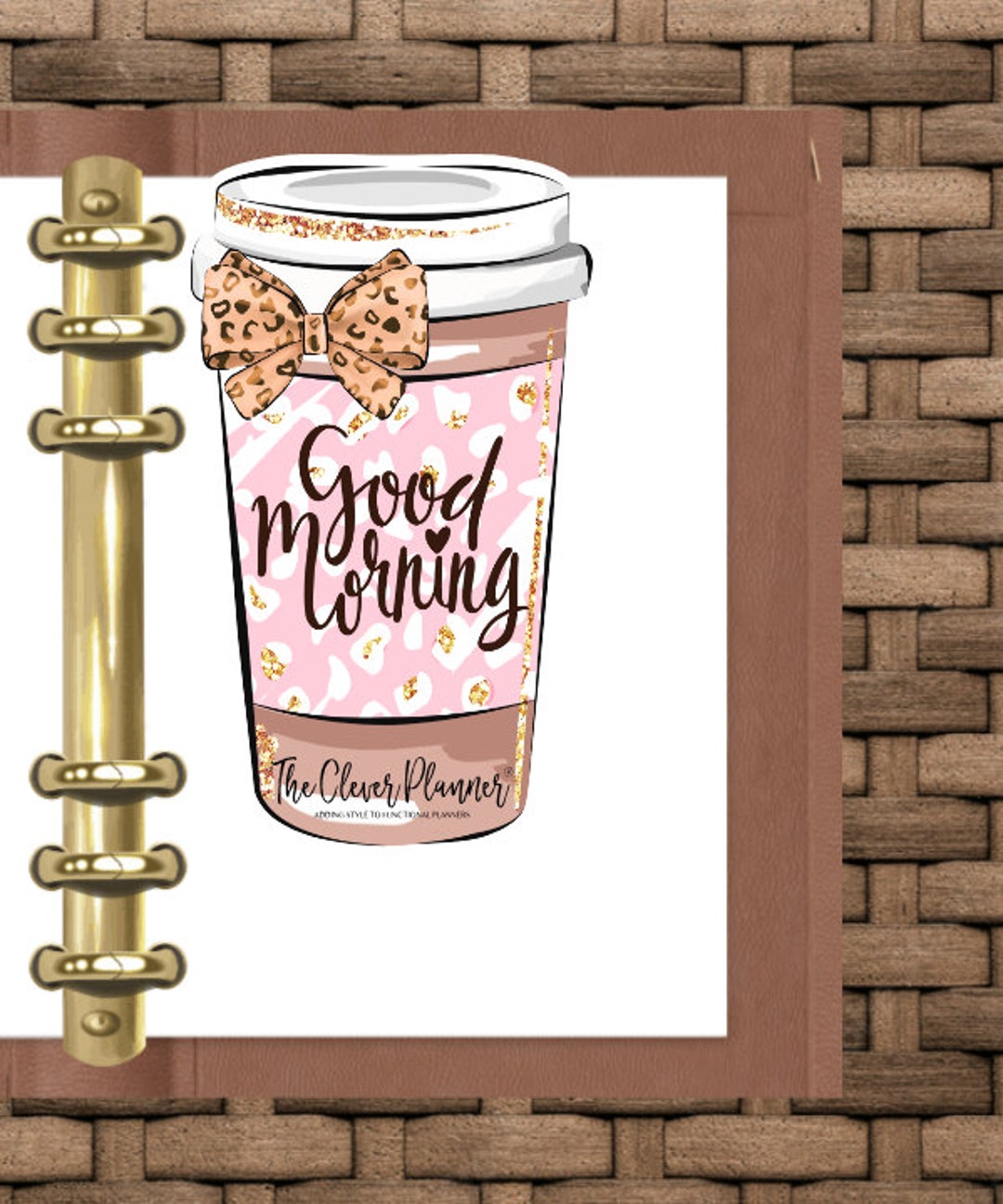 Leopard Print Coffee Planner Page Keeper Bookmark for Your Pm Mm Gm ...