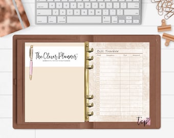 PRINTED Bill Tracker Planner Insert Refills Pink Blush for | Etsy