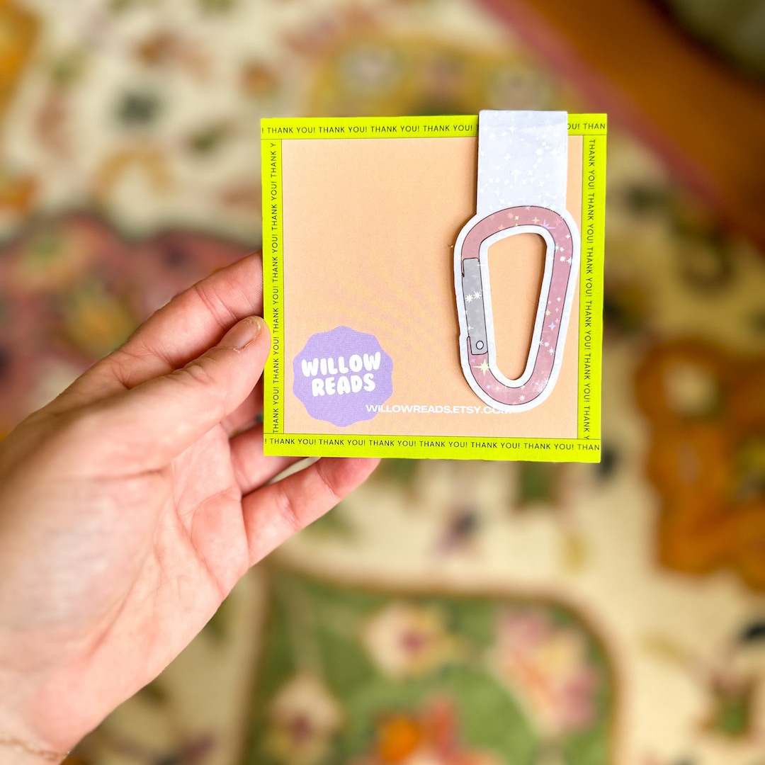 Carabiner Magnetic Bookmark With Holographic Laminate - Perfect for ...