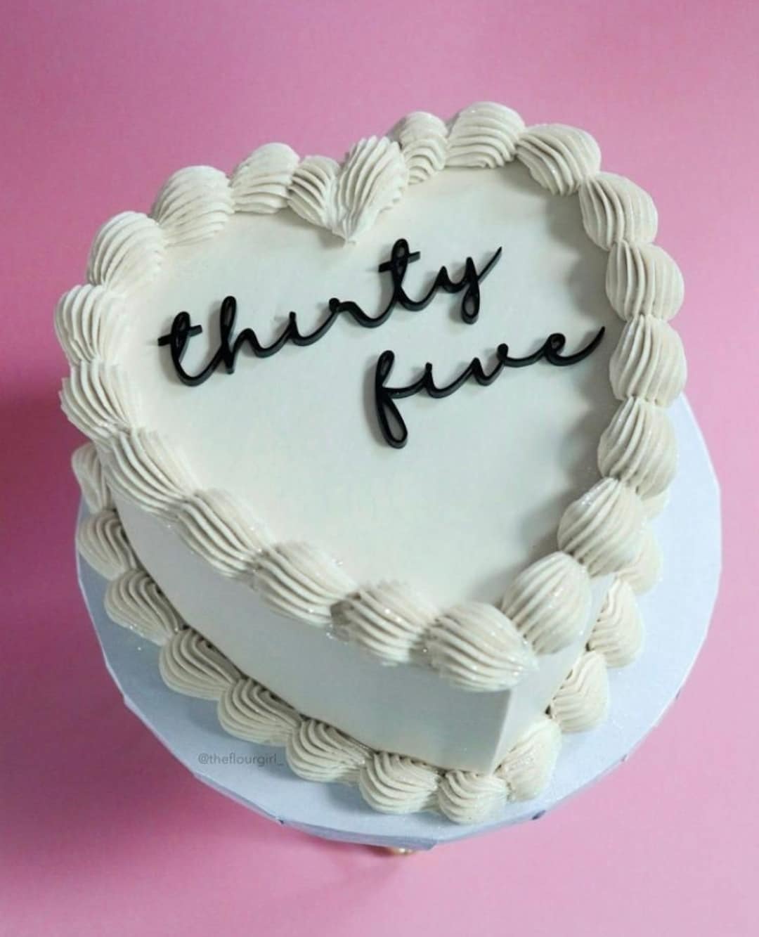 Heart Shaped Cake Acrylic Lettering, Written Age, Acrylic, Cake ...