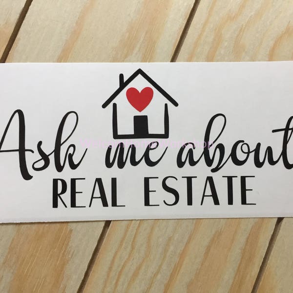 Real Estate Car Decal - Etsy