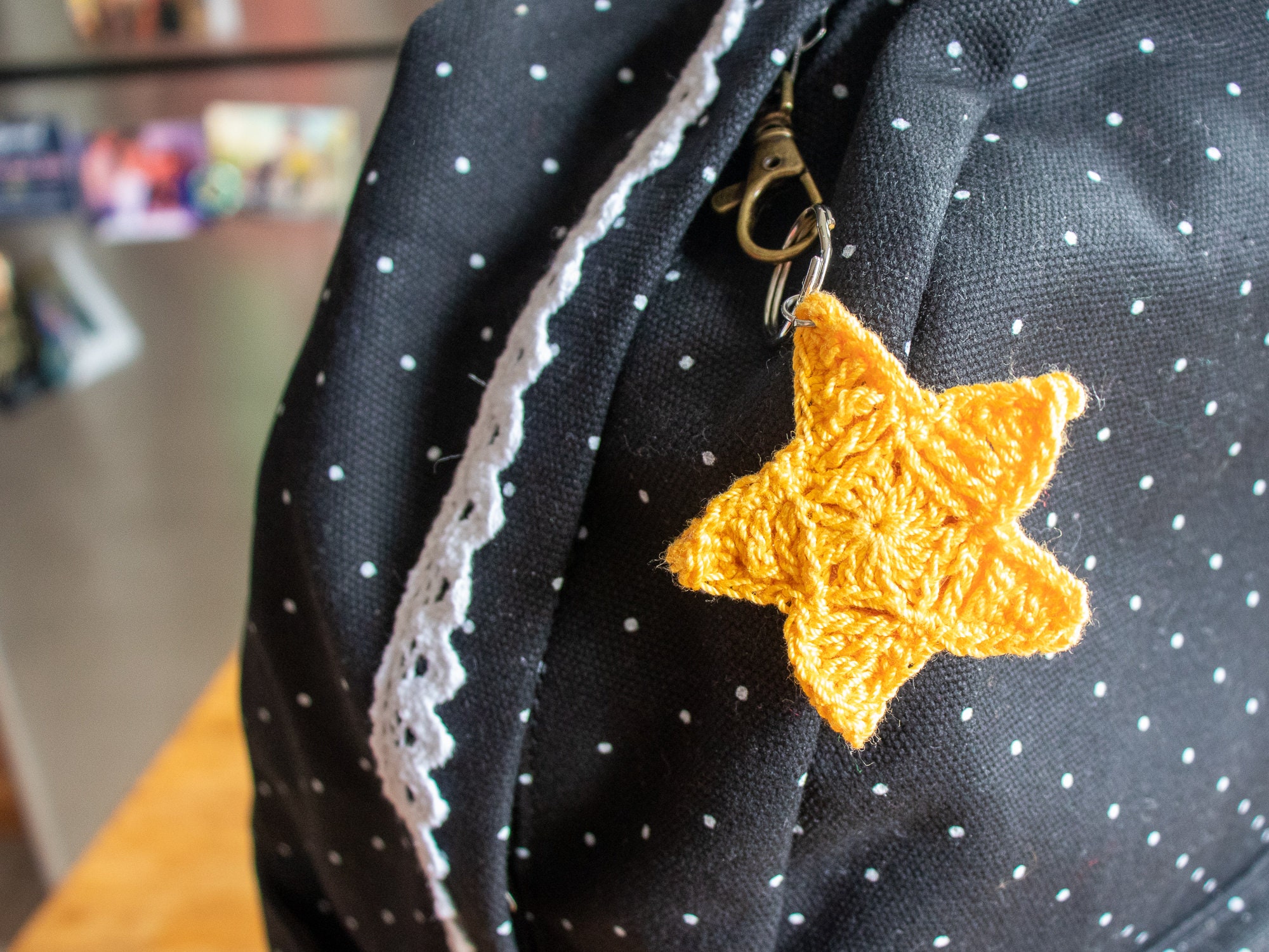 Lucky Star Penny Keeper Keychain Crocheted Keychain Lucky - Etsy UK