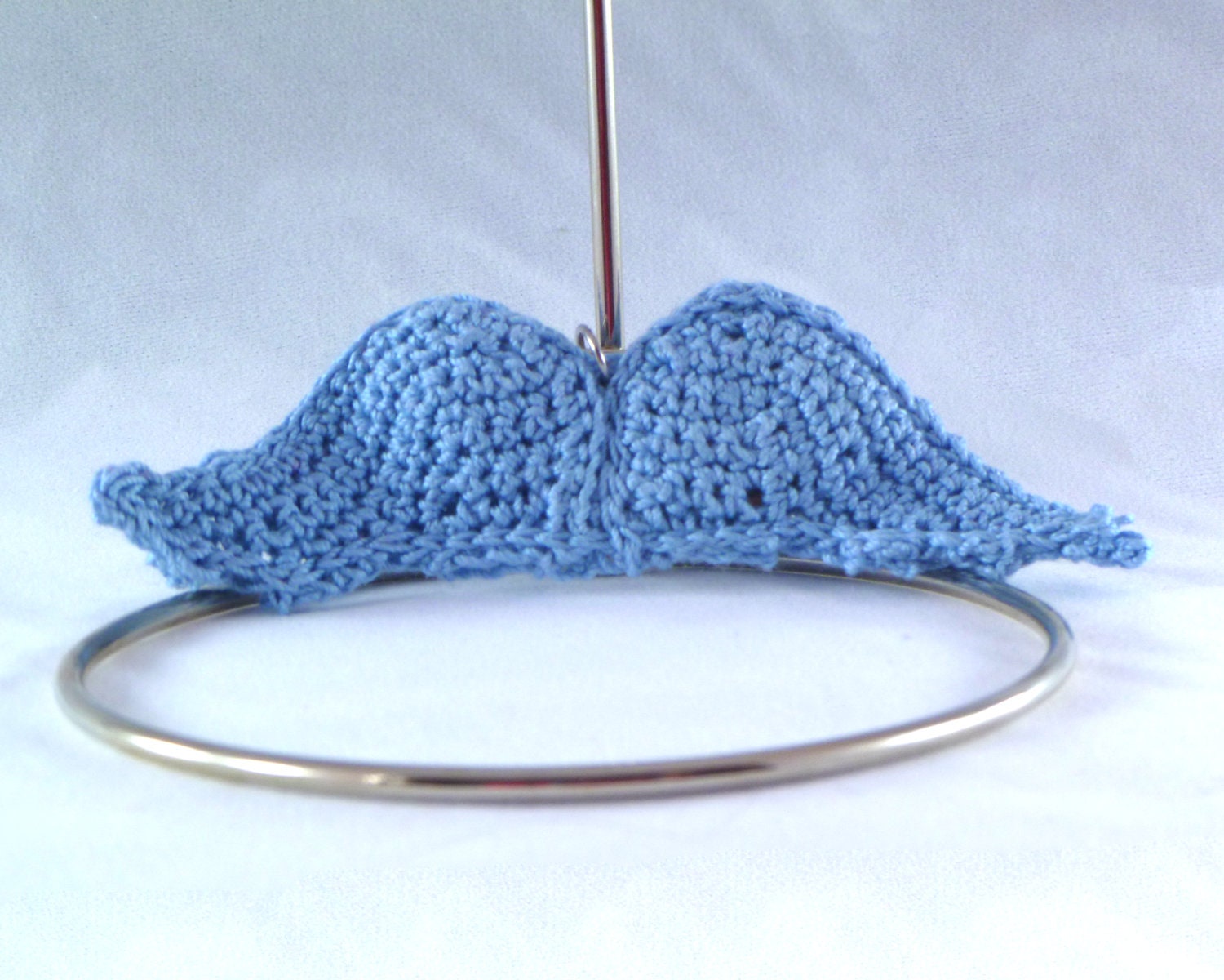 Blue Angel Wings Penny Keeper Keychain Crocheted Keychain - Etsy