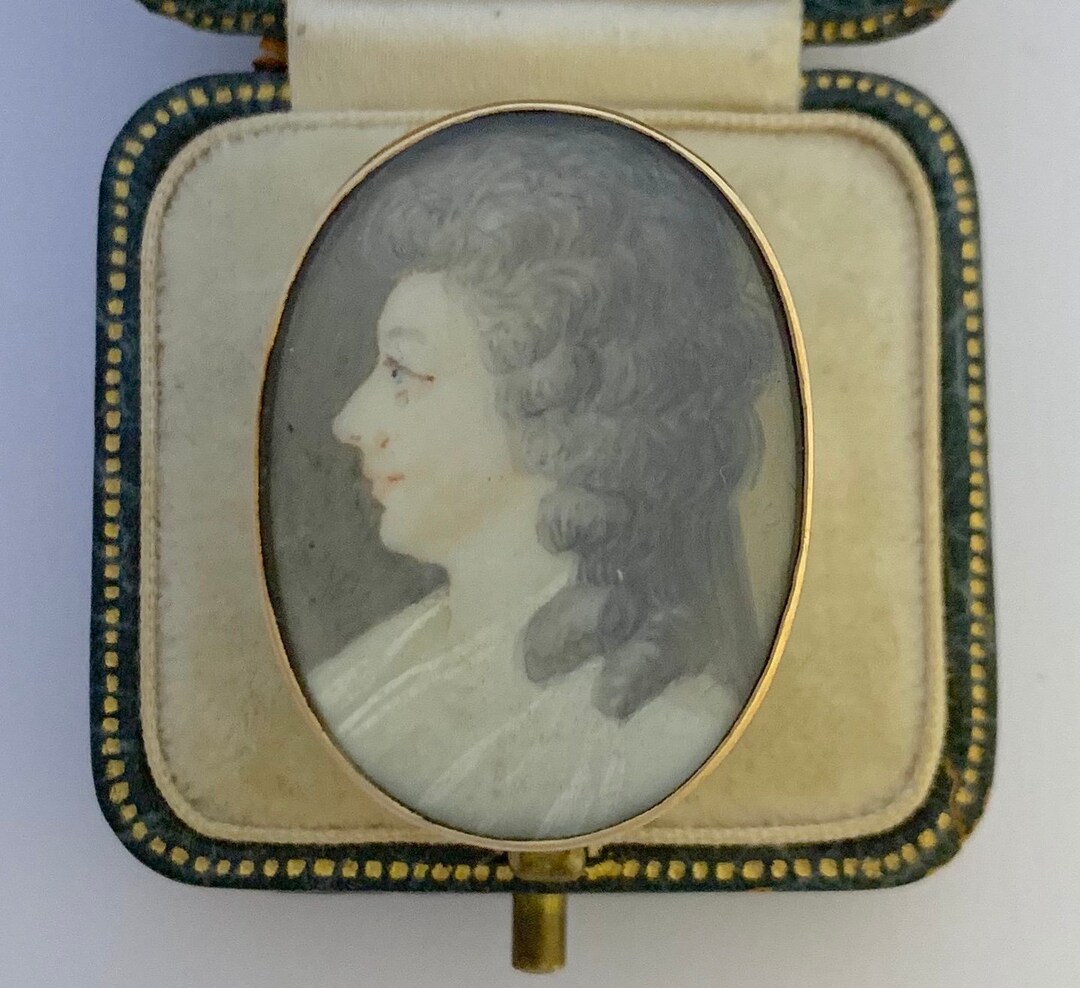 A Wonderful Georgian Portrait Miniature of A Lady in Profile Circa ...