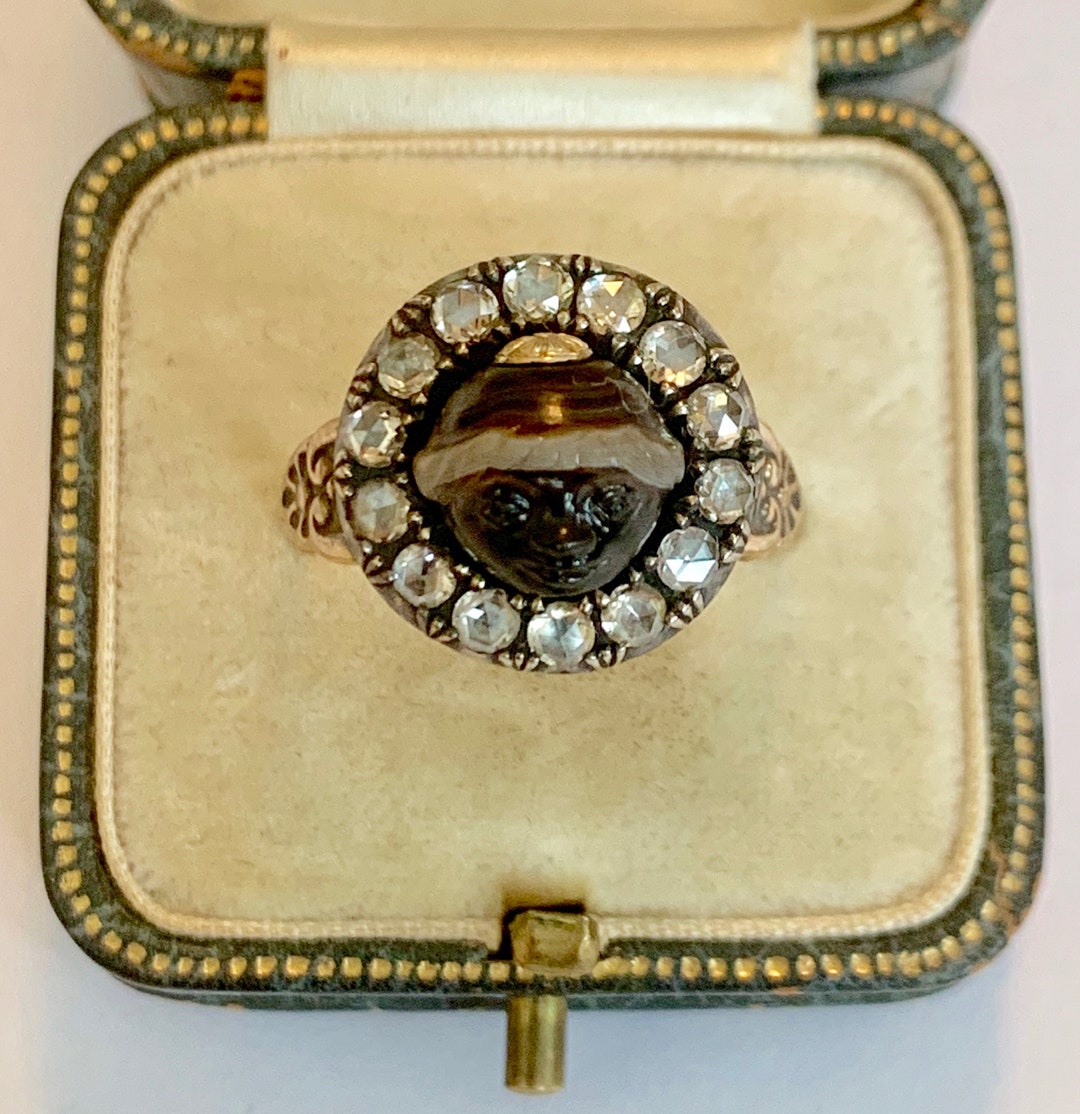 A Magnificent Blackamore Head & Rose Cut Diamond Ring Circa 1800’s - Etsy