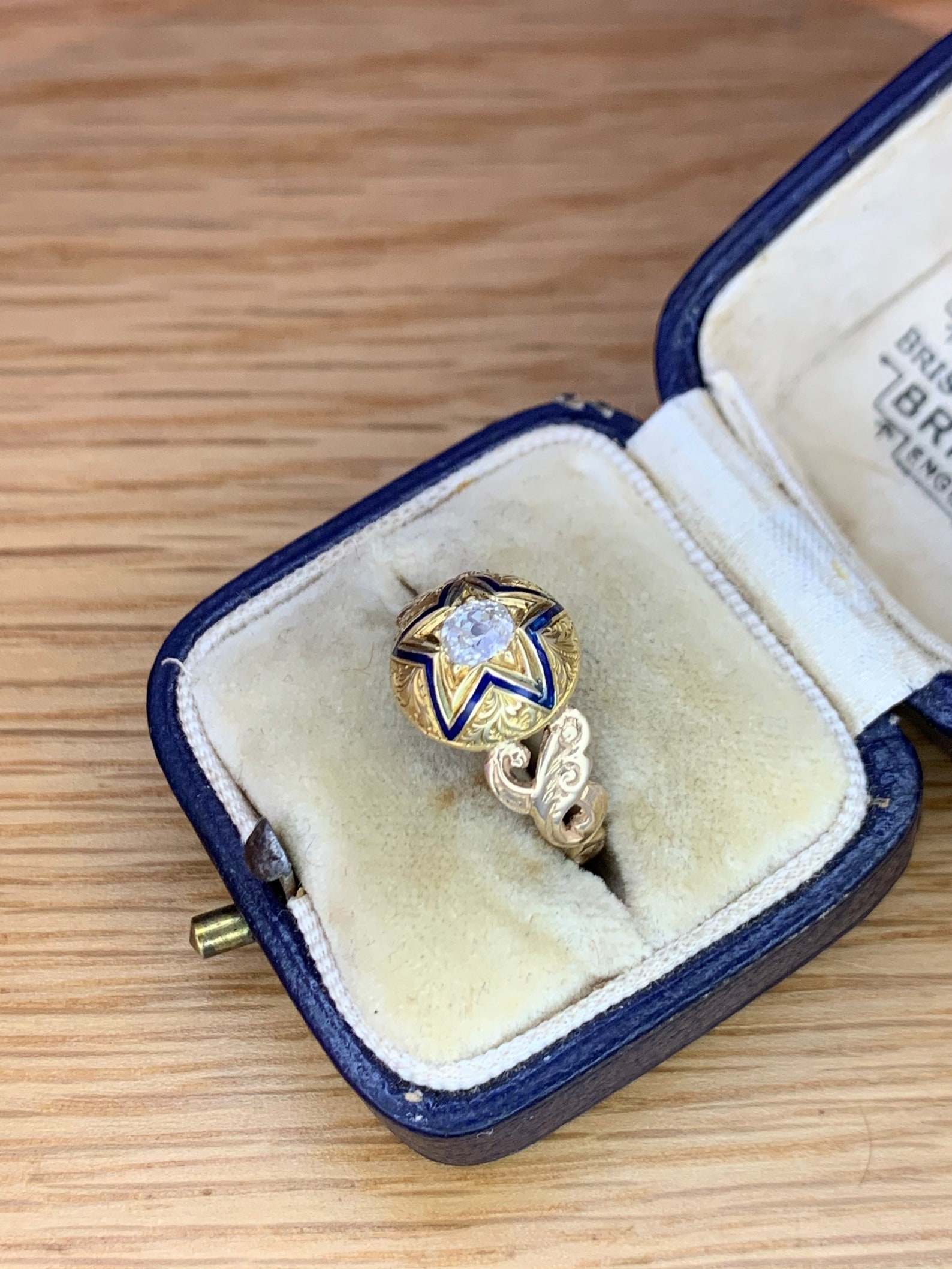 A Beautiful Old Cut Diamond & Enamel Star Ring Circa 1800’s - Etsy