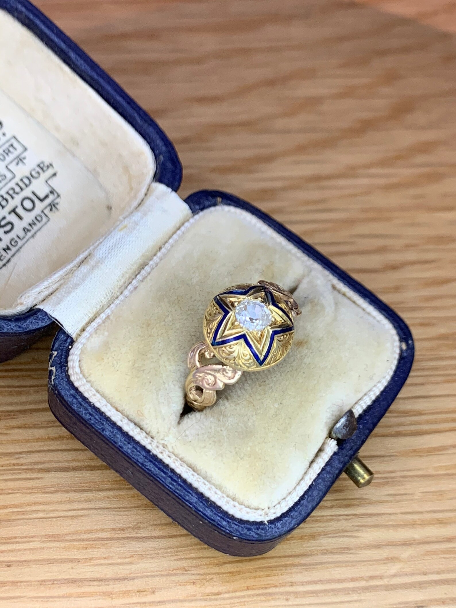 A Beautiful Old Cut Diamond & Enamel Star Ring Circa 1800’s - Etsy