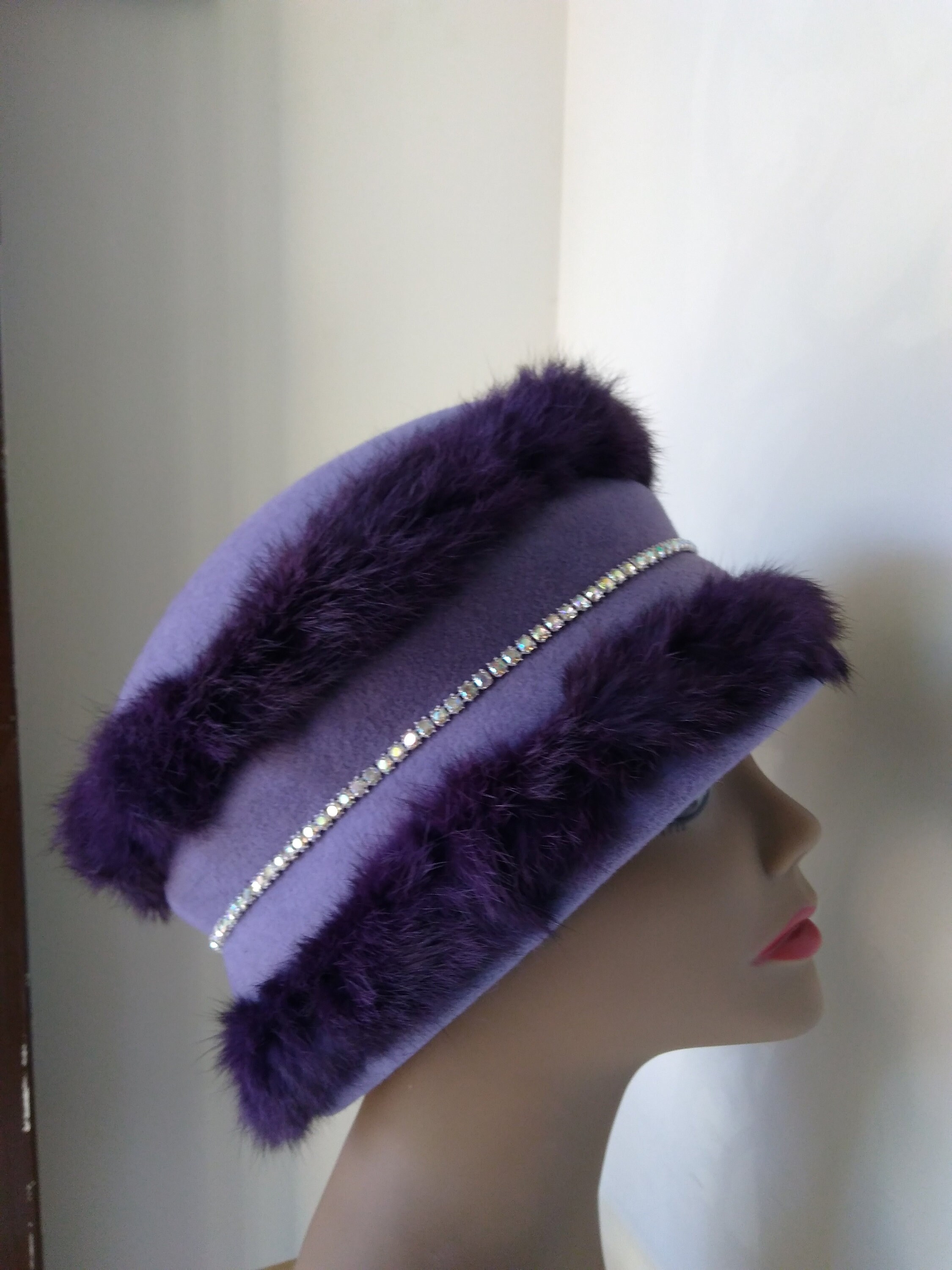 Lavender Velour Fur Felt, Purple Rabbit Fur, Haute Couture, Winter ...