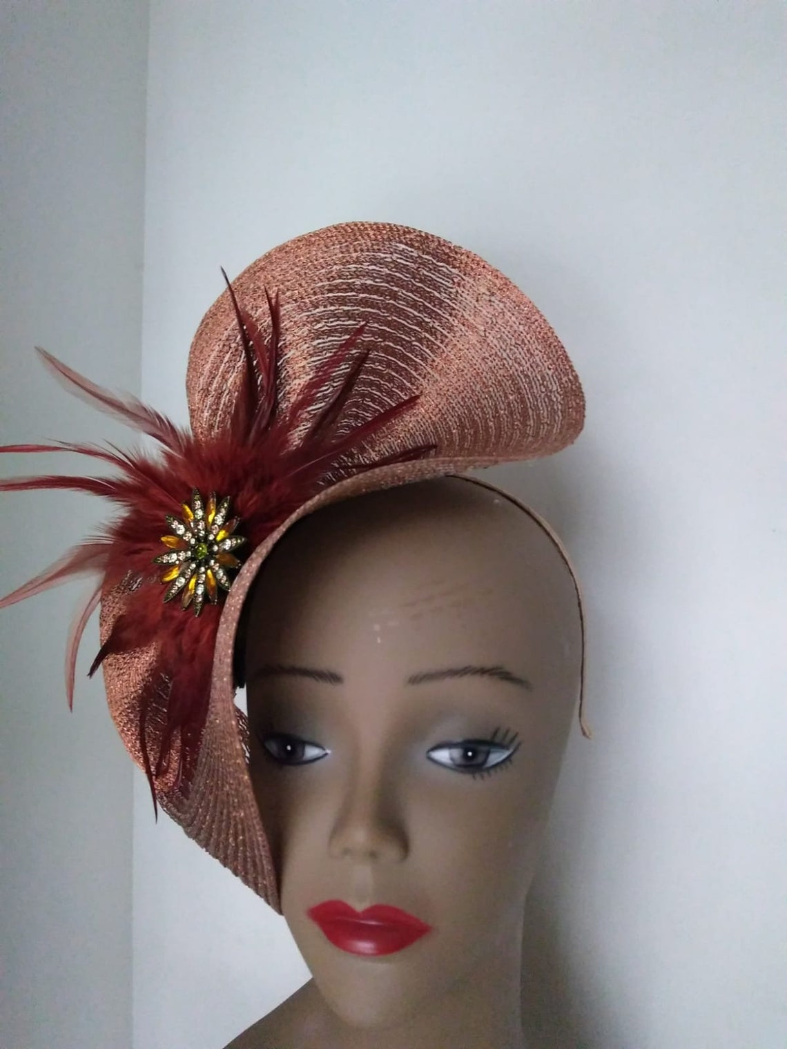 Bronze Fascinator Hat. Wedding, Kentucky Derby, Ascot, Garden Wedding ...