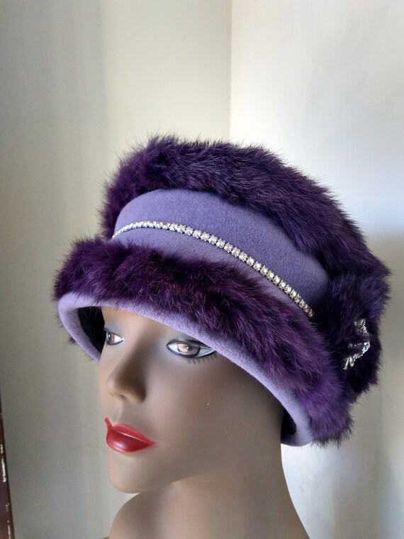 Lavender Velour Fur Felt Purple Rabbit Fur Haute Couture | Etsy
