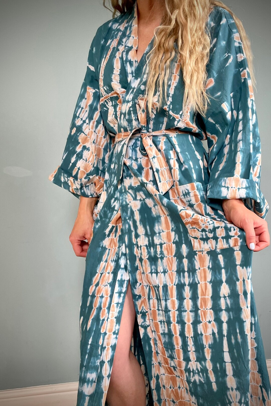 Kimono Robe, Dressing Gown Women, Summer Cotton Robe, Bridesmaid Robe ...