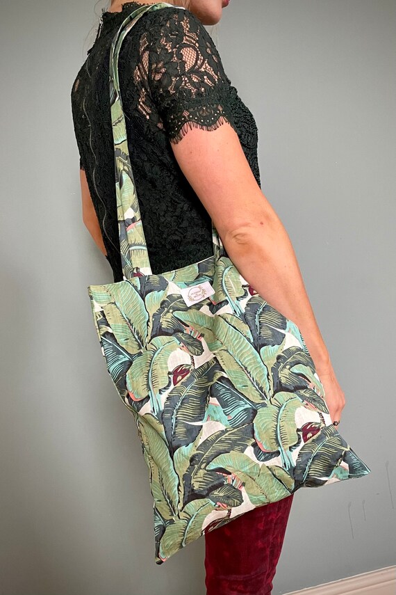 Banana Leaf Cotton Tote Bag Sustainable Cotton Shopping | Etsy