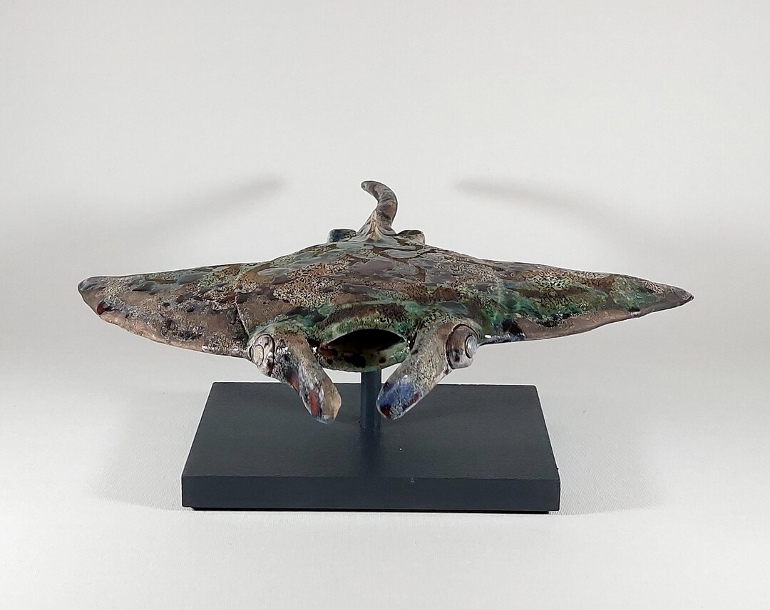 Handcrafted Collectible Ceramic Manta-ray Sculpture, Ghost - Etsy