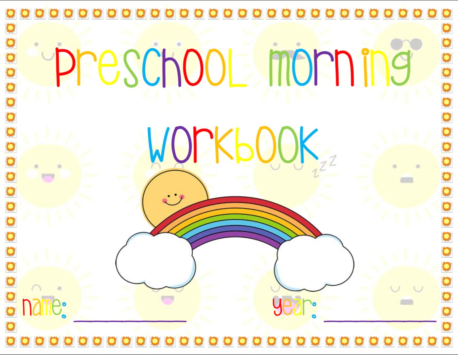 Preschool Morning Workbook - Etsy