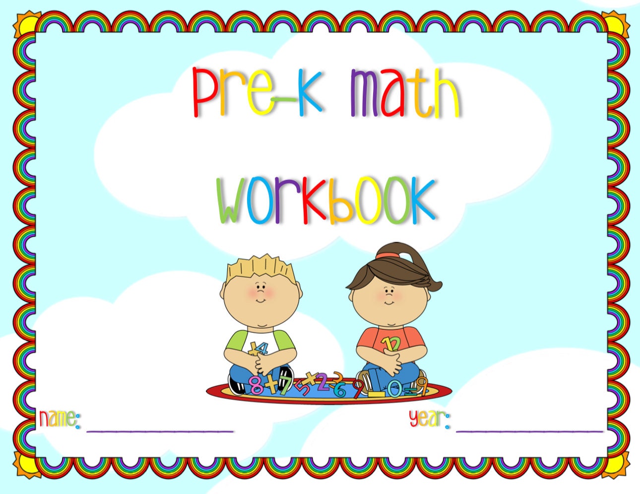 Pre-k Math Workbook - Etsy
