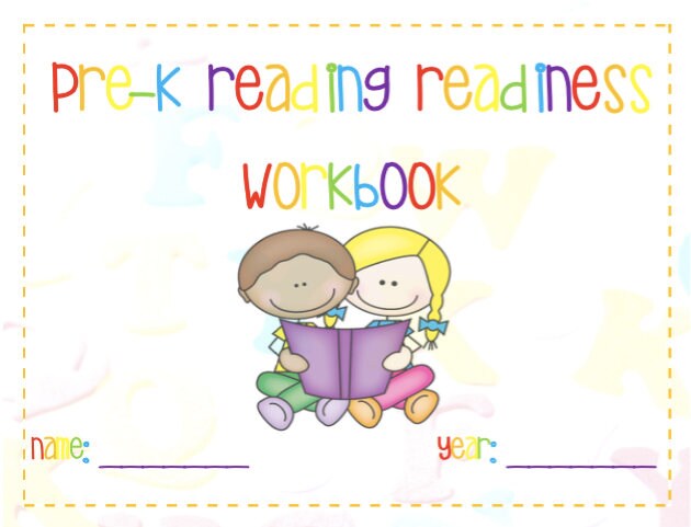 Pre-K Reading Readiness Workbook | Etsy