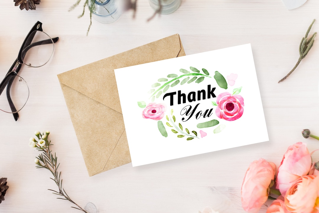 Thank You Card, Thank You Cards, Greeting Cards, DIY Printable Card ...