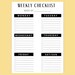 Digital Weekly Checklist Fillable & Printable Black N White Check List ...