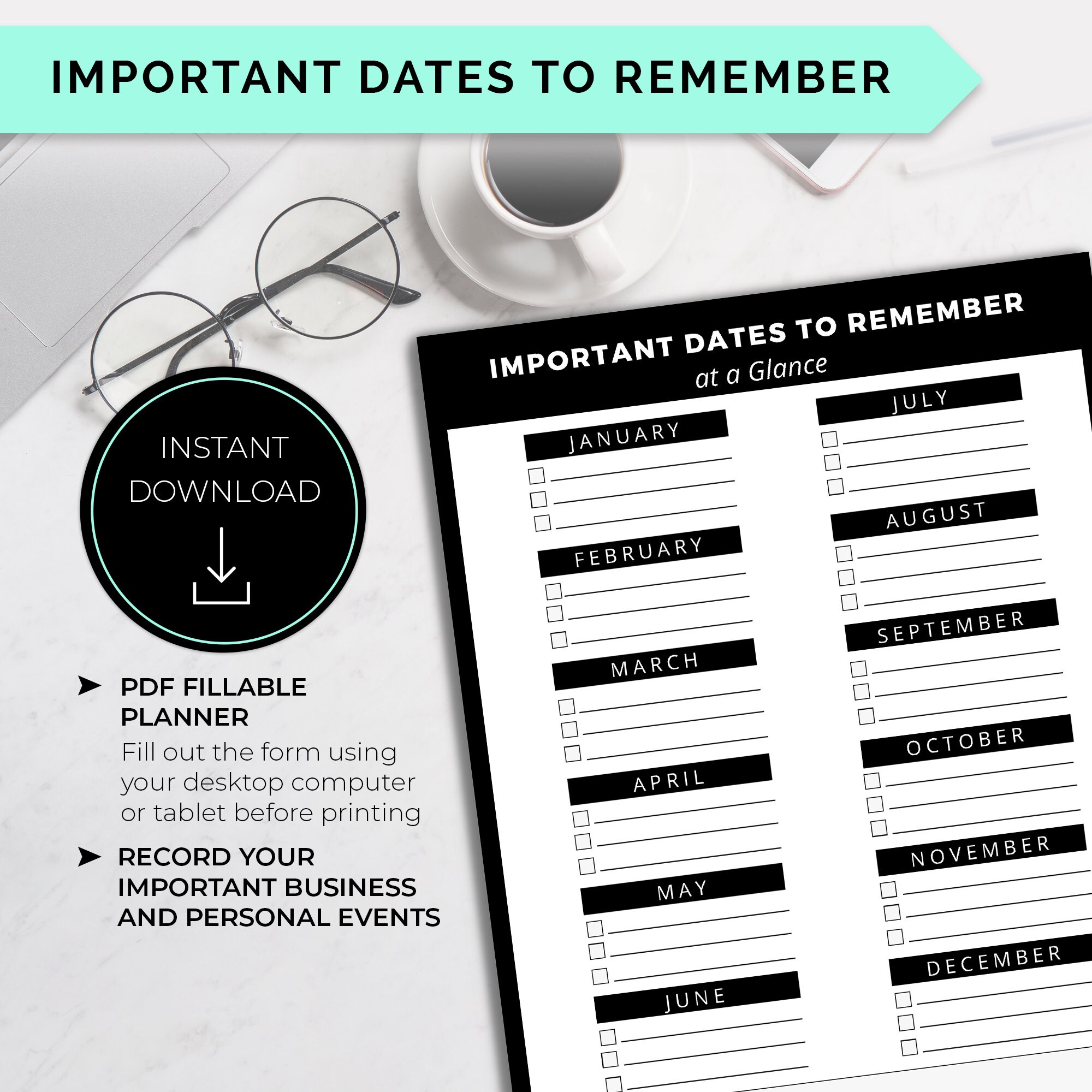 Important Dates to Remember, Important Event Calendar Template ...