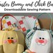 Printable SEWING PATTERN Easter Bunny and Chick Bag Bucket PDF Digital ...