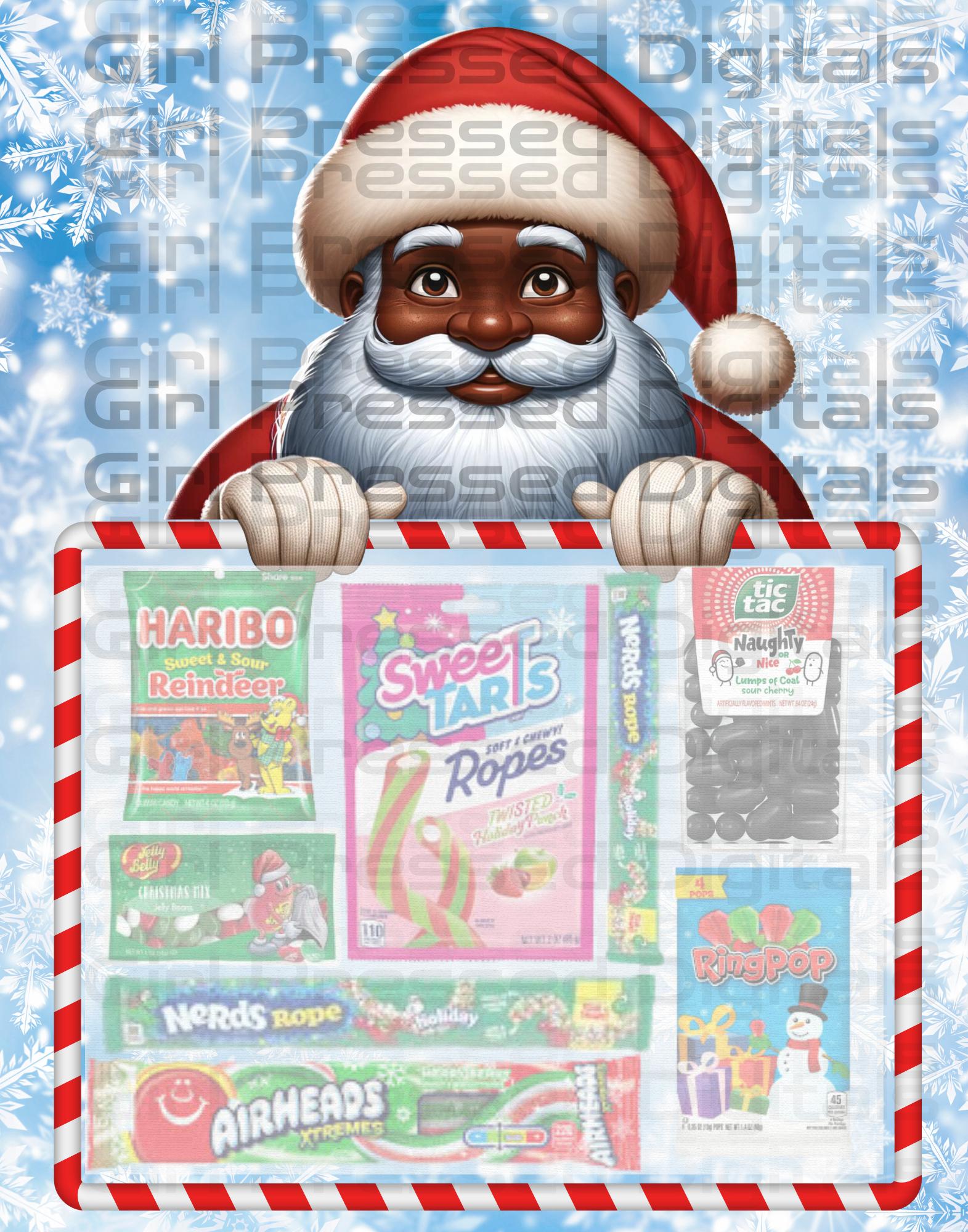 Giant Christmas Cards, Jumbo Christmas Cards, Peeking Santa, Black ...