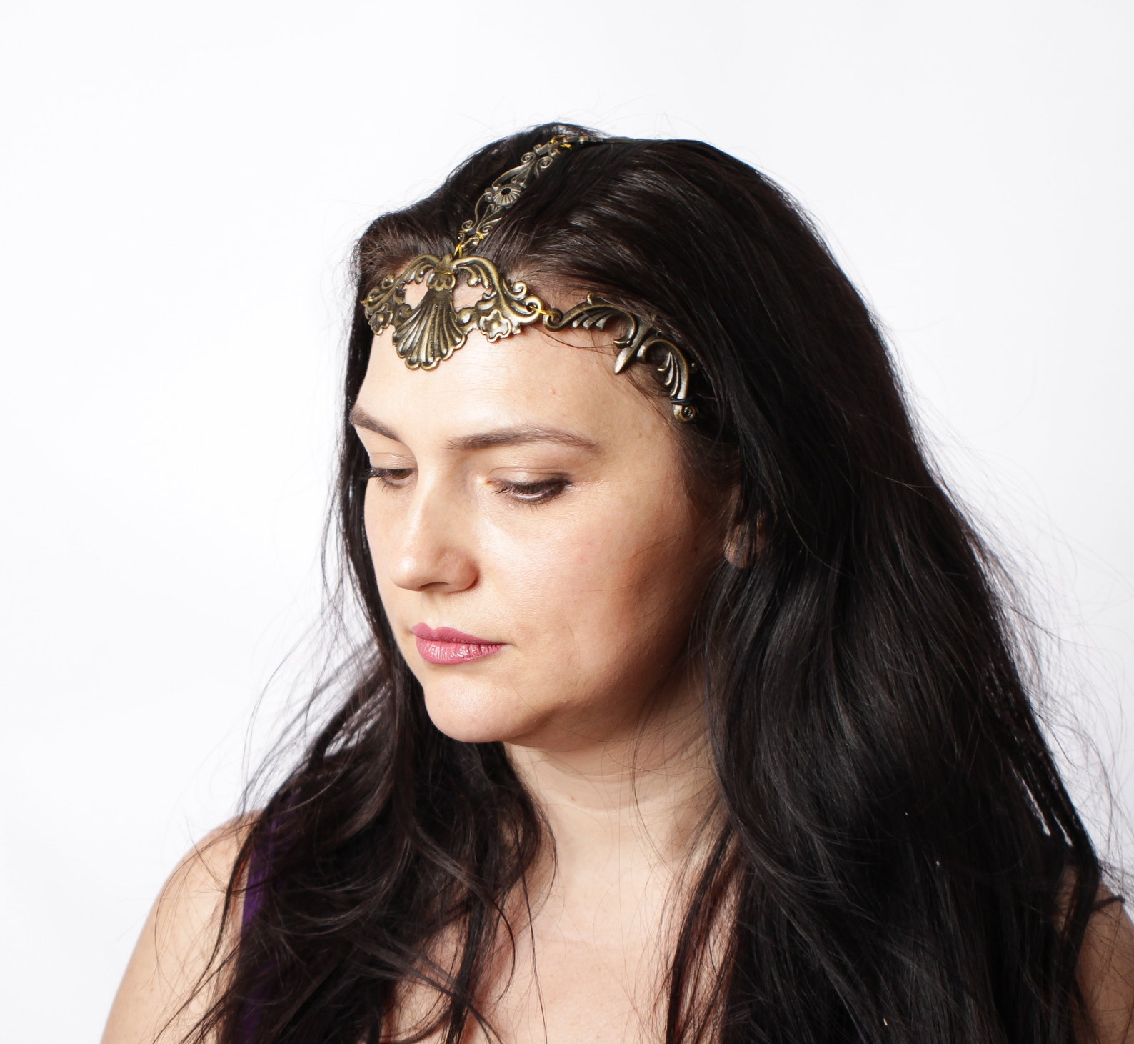 Metal Mask, Face Frame, Metal Headdress, Gothic Headdress, Festival ...